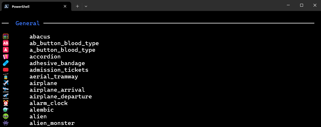 Get-SpectreDemoEmoji | PwshSpectreConsole