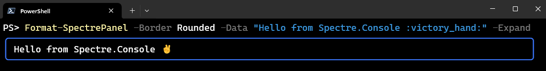 Format-SpectrePanel | PwshSpectreConsole